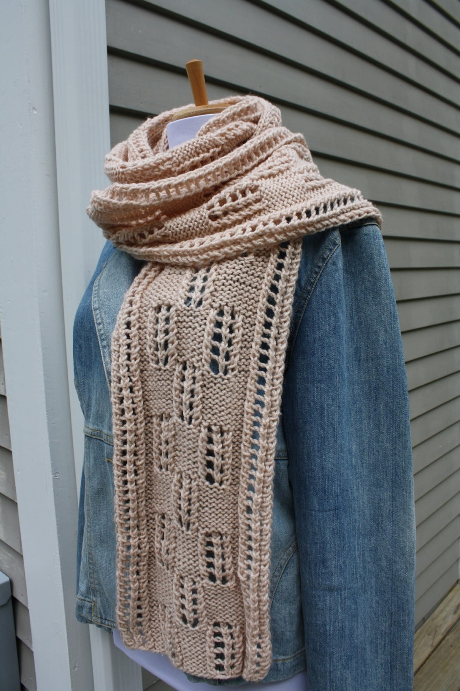 Knitted Scarf, Worsted Weight, Written and Charted PDF Format - Etsy
