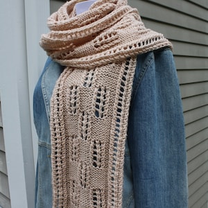 Knitted Scarf, Worsted Weight, Written and Charted PDF Format - Etsy