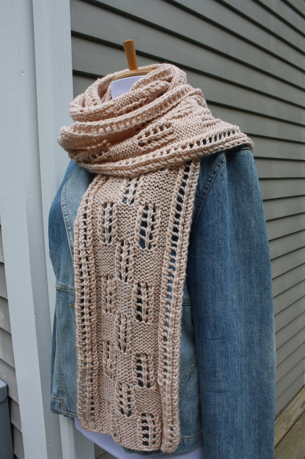 Knitted Scarf, Worsted Weight, Written and Charted PDF Format - Etsy