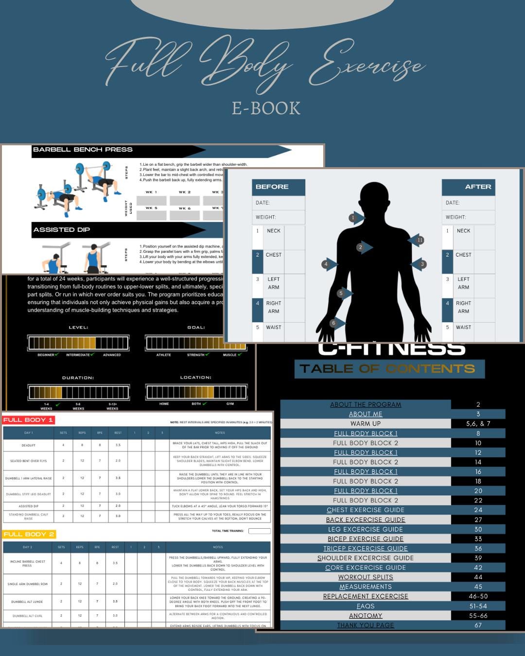 Full Body Exercise E-book | Exercises + Pictures & Descriptions ...
