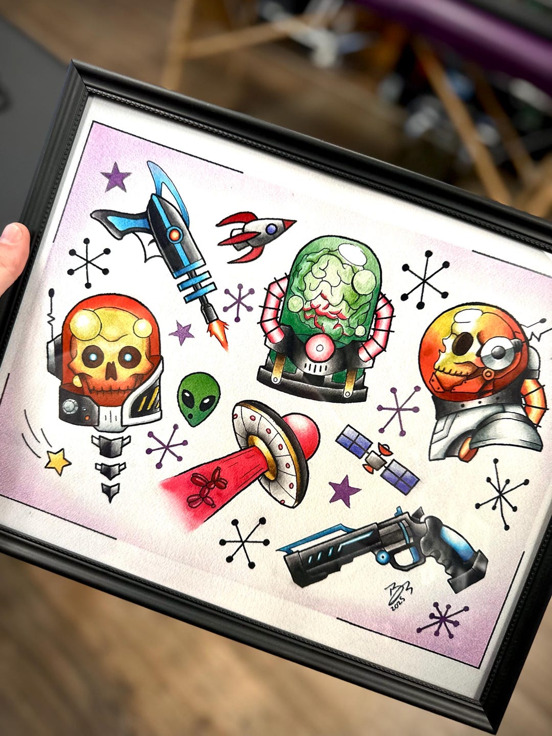 Sick-fi Inspired Tattoo Flash Sheet Print - Etsy