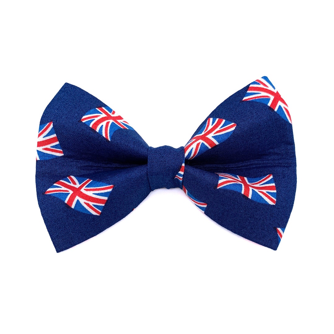 Union Jack Dog Bow Tie: Jubilee Pet Collar Accessory - Etsy
