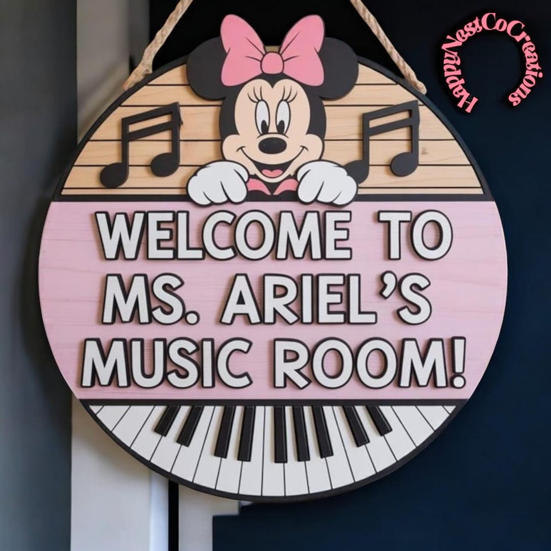 Custom Music Room Door Sign, Personalized Teacher Wooden Sign - Etsy