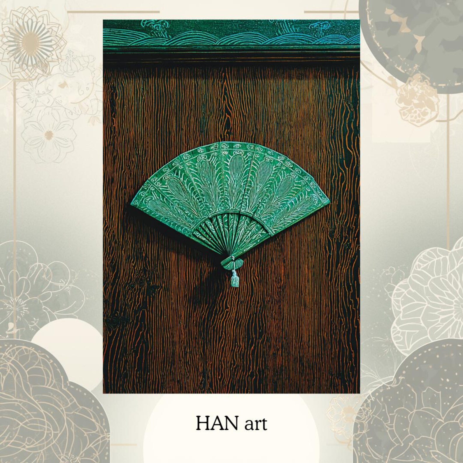 Vintage Korean Folding Fan Wall Art Printable - Etsy