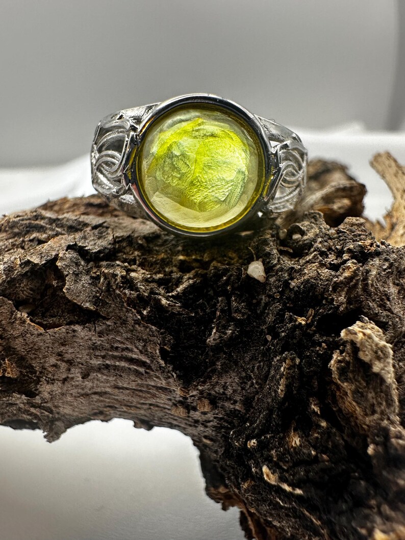 Celtic Knotwork Amber Ring – Natural Dominican Amber – Ornate Silver ...