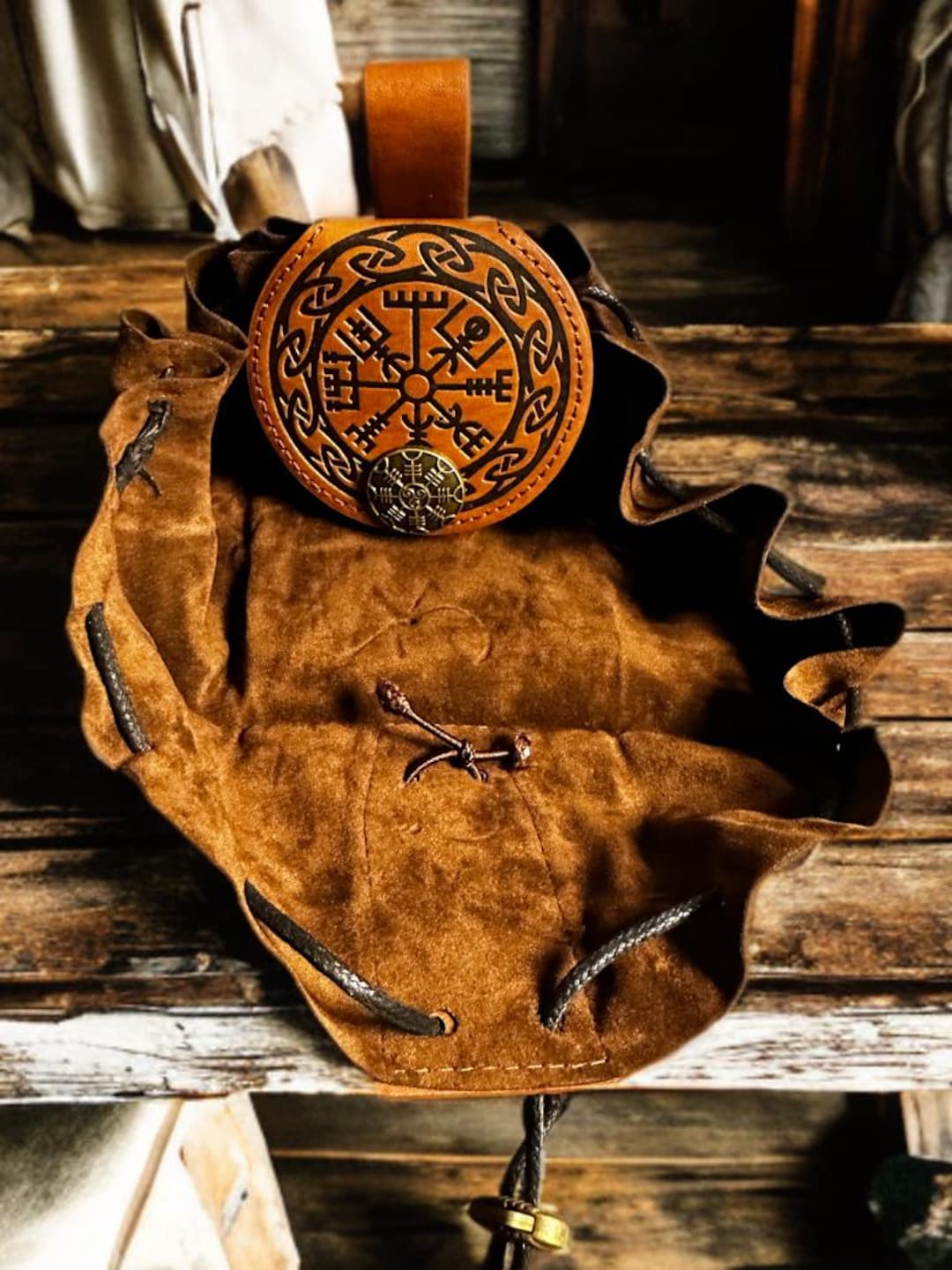 Leather Rune Dice Norse Celtic Pouch - Etsy