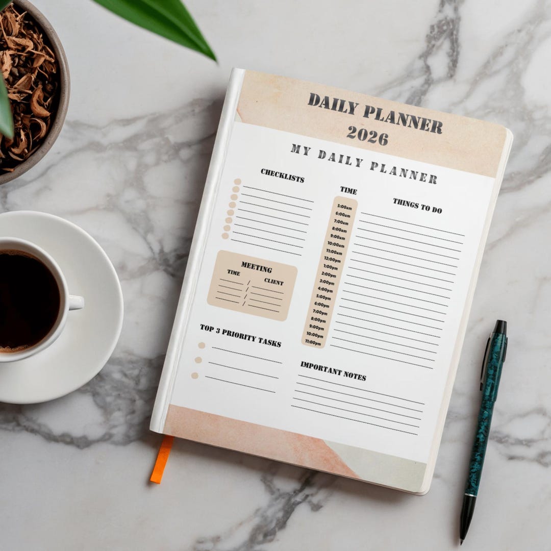 Daily Planner 2026 | MRR PLR Digital Planner | Pdf Planner | Minimal ...