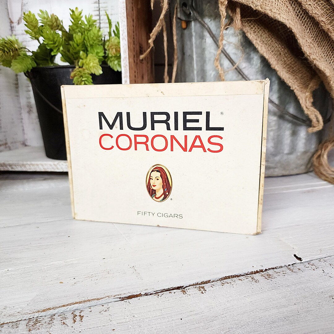 Vintage Cigar Box, Muriel Coronas Cigar Box, Supplies, Aged, Cardboard ...