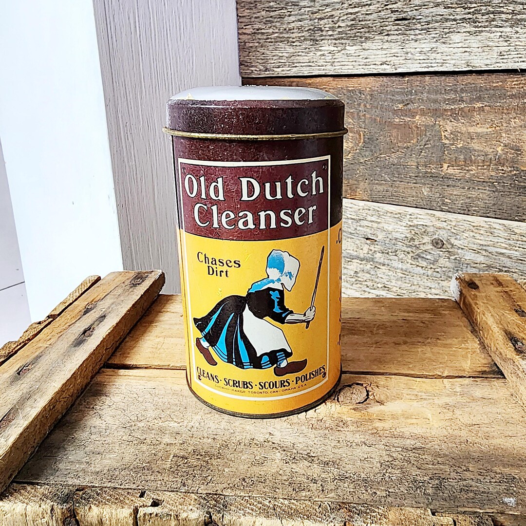 Vintage Old Dutch Cleanser Tin: Advertising Collectible, Empty Display ...