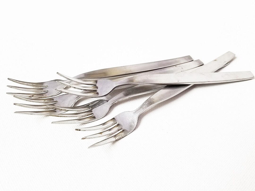 Vintage Stainless Shrimp Forks Set of Five Aged Vintage - Etsy