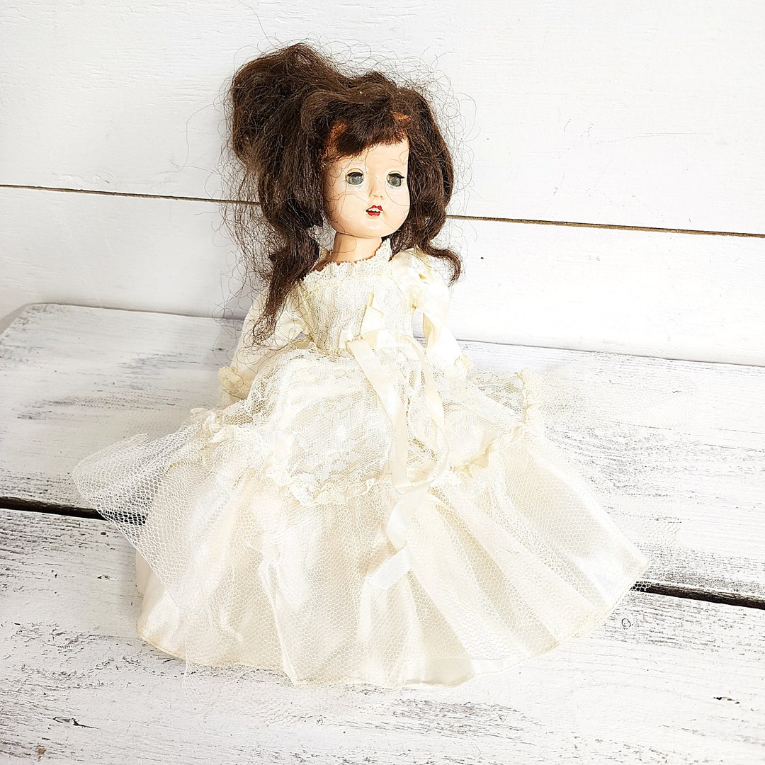Vintage Creepy Bride Doll: Heavily Aged, Altered Art Supplies - Etsy
