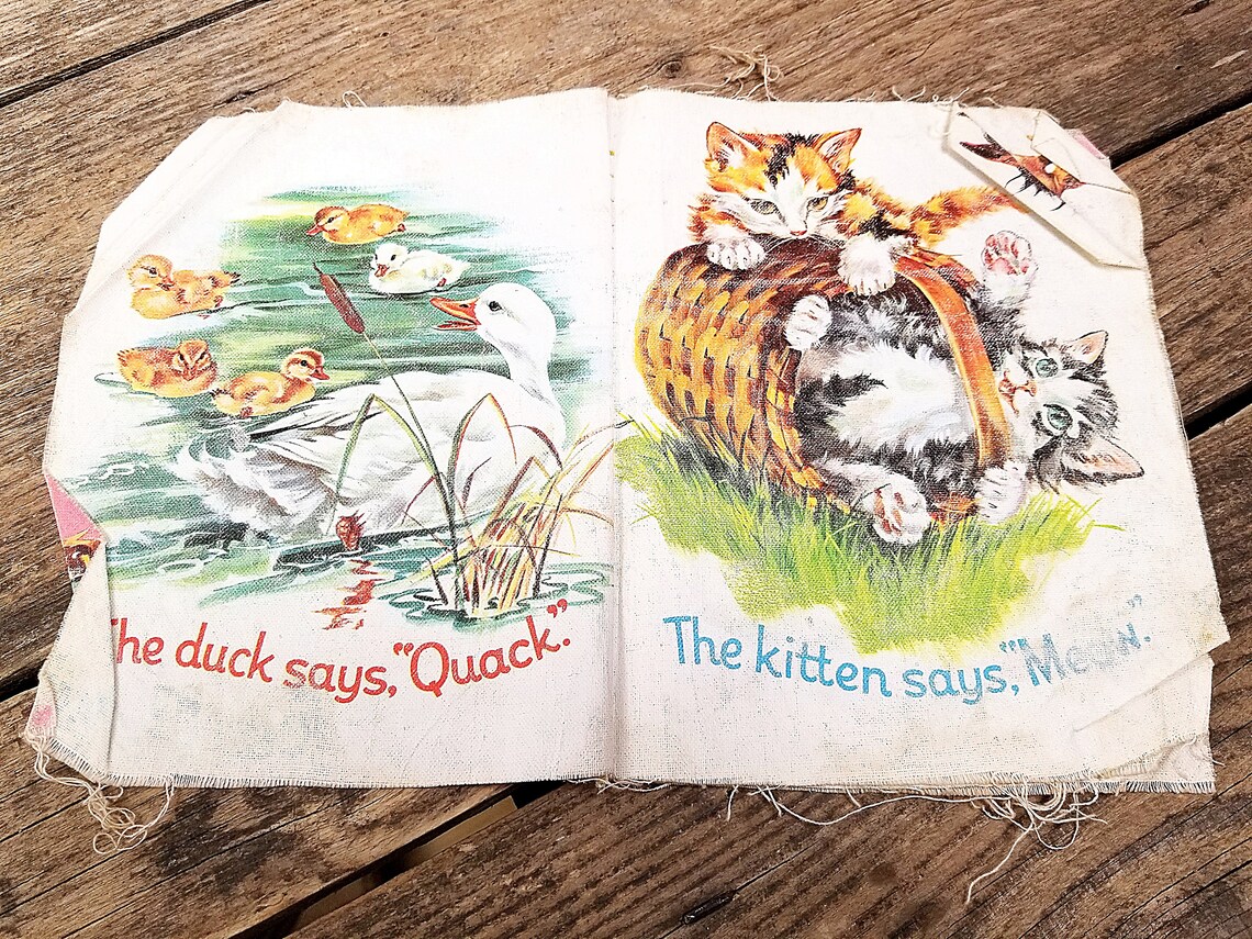 1959 Cloth Book of Farm Animals Whitman Publishing Vintage - Etsy