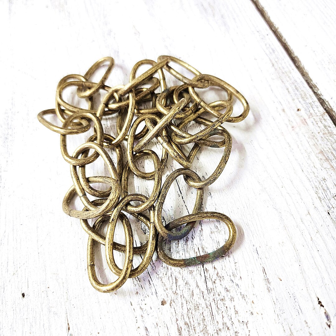 Salvaged Rusty Swag Lamp Chain, 3 Foot Piece of Vintage Lamp Chain ...