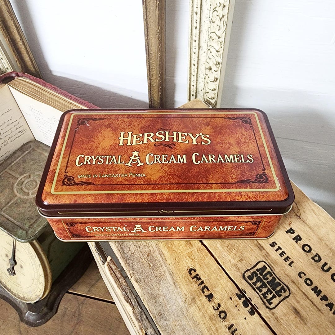 Hershey's Crystal and Cream Caramels Vintage Tin, 1997 Collectible Tin ...