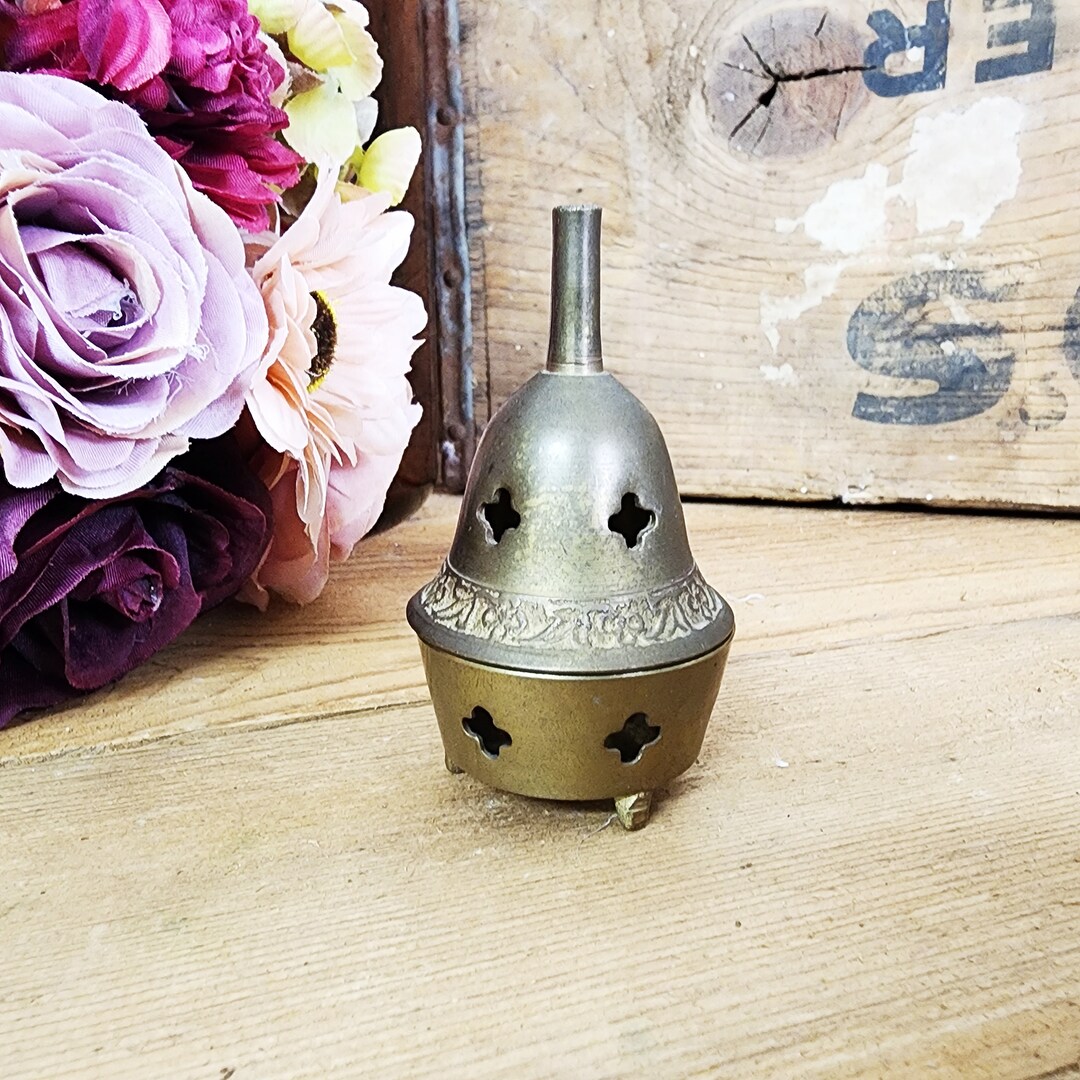 Vintage Brass Incense Burner/bell, Made in India, 3 1/4 Inches Tall ...