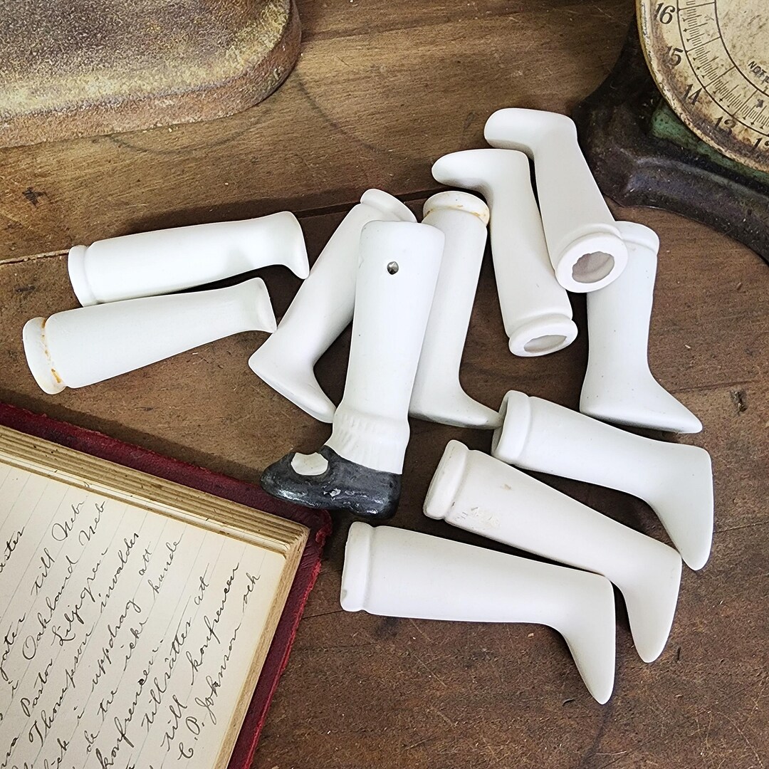 Vintage Ceramic Doll Legs, 11 Pieces, Mixed Sizes, White Ceramic ...
