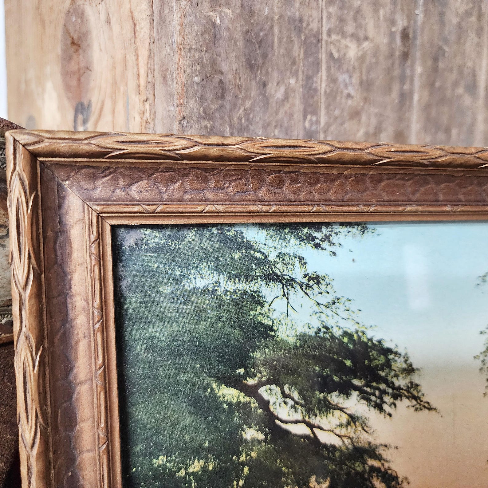 Vintage Framed Scenery Print With Glass Front, Dated 1912, Vintage ...