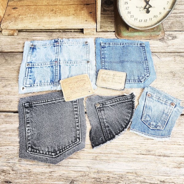 Blue Jean Pocket Patch - Etsy