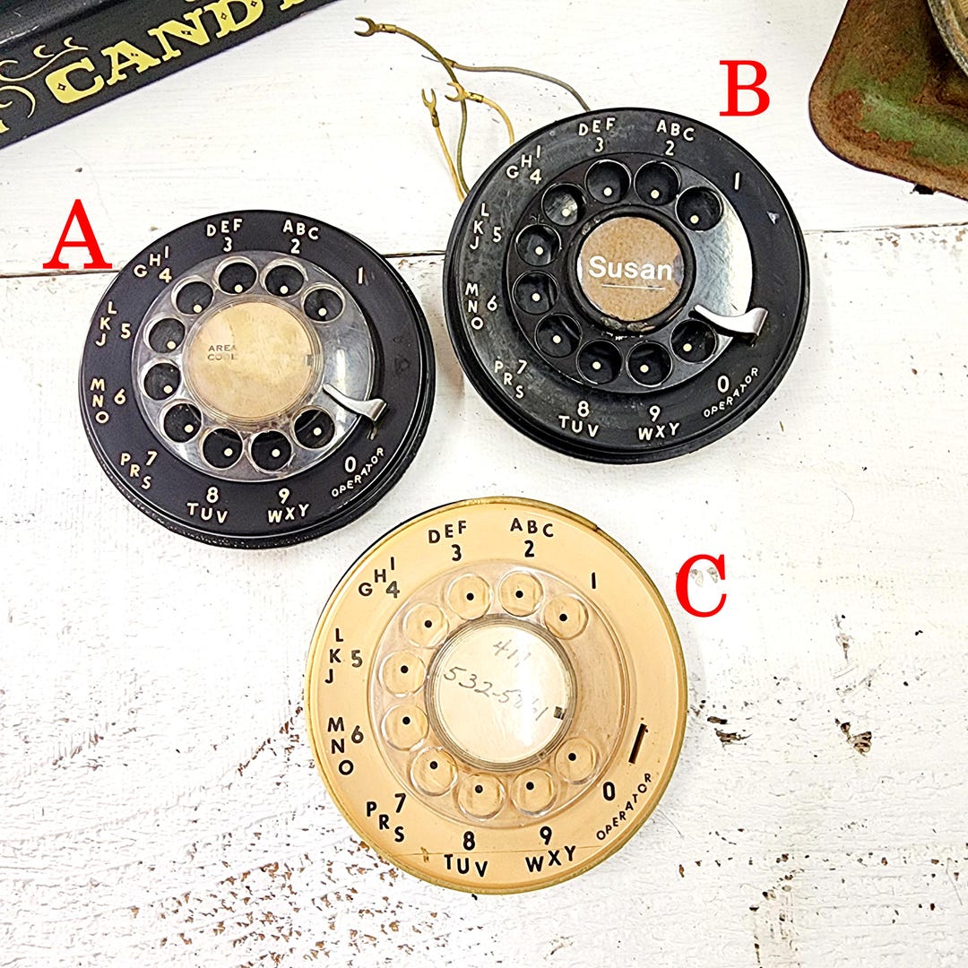 Choice Salvaged Vintage Phone Dial, Assemblage Art Supplies, Aged ...
