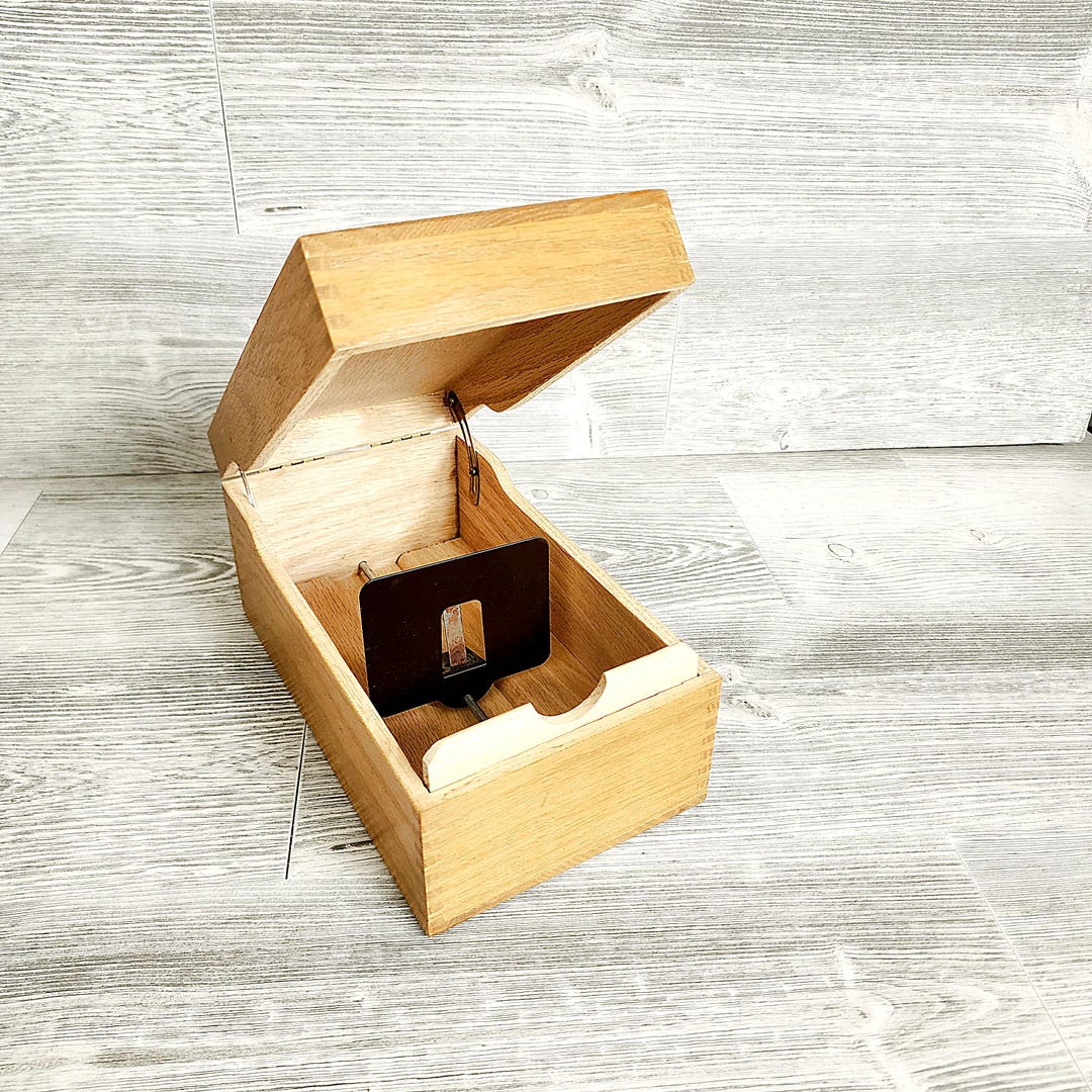 Vintage Dovetail Wood File Box: Aged Office Storage - Etsy
