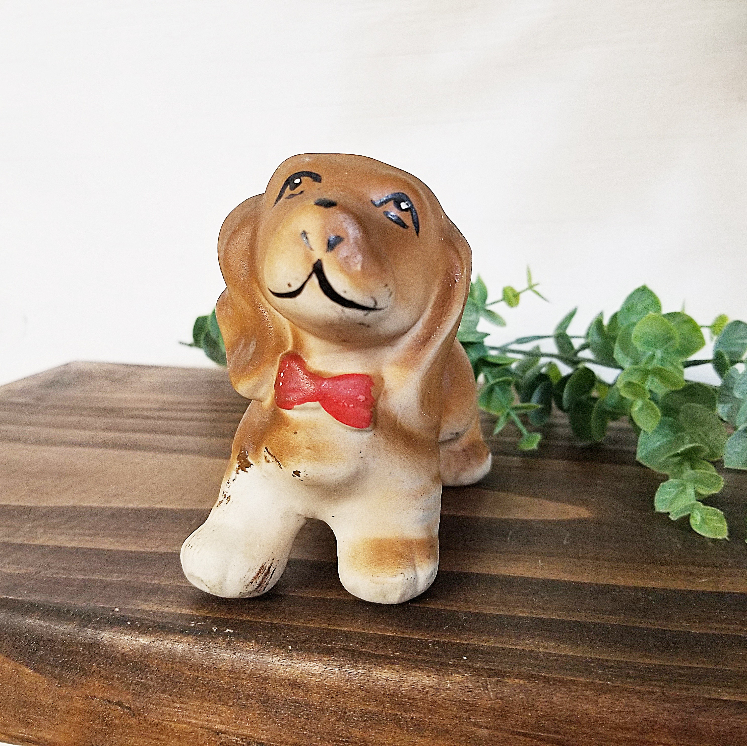 Vintage Ceramic Dog Puppy Dog Figurine Knick Knack Puppy | Etsy