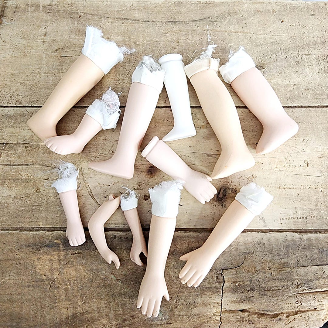 Salvaged Ceramic Doll Parts: One Dozen Mismatched Arms and Legs - Etsy