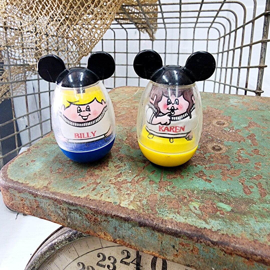 Vintage Mickey Mouse Clubhouse Weeble Wobbles, Billy and Karen ...