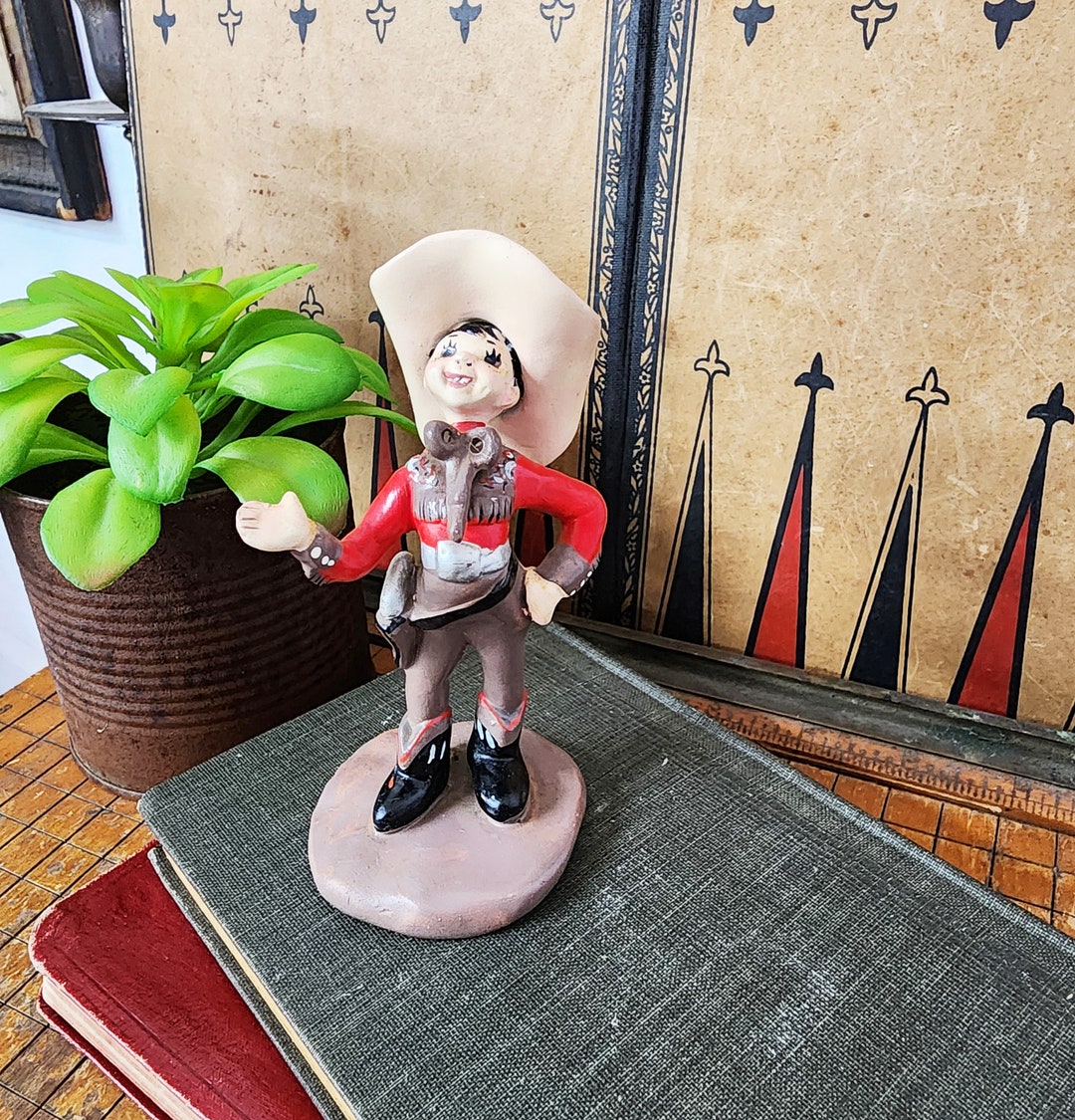 Vintage Napco "duke" Cowboy Figurine, Dated 1958, Cowboy Knick Knack ...