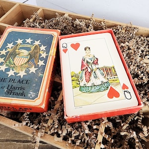 Vintage Colonial Art Large Playing Cards, the Place at Harris Frank ...