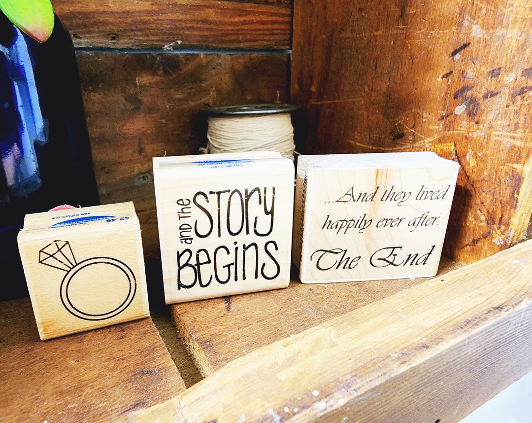 Three Rubber Stampers, Wedding Ring, Story Begins, Happily Ever After ...