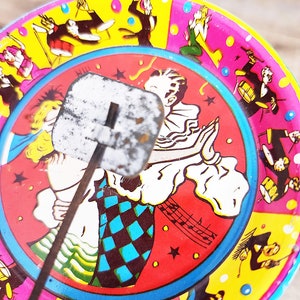 Vintage US Metal Toy Noise Maker, Masquerade Dancers, Metal Clacker ...