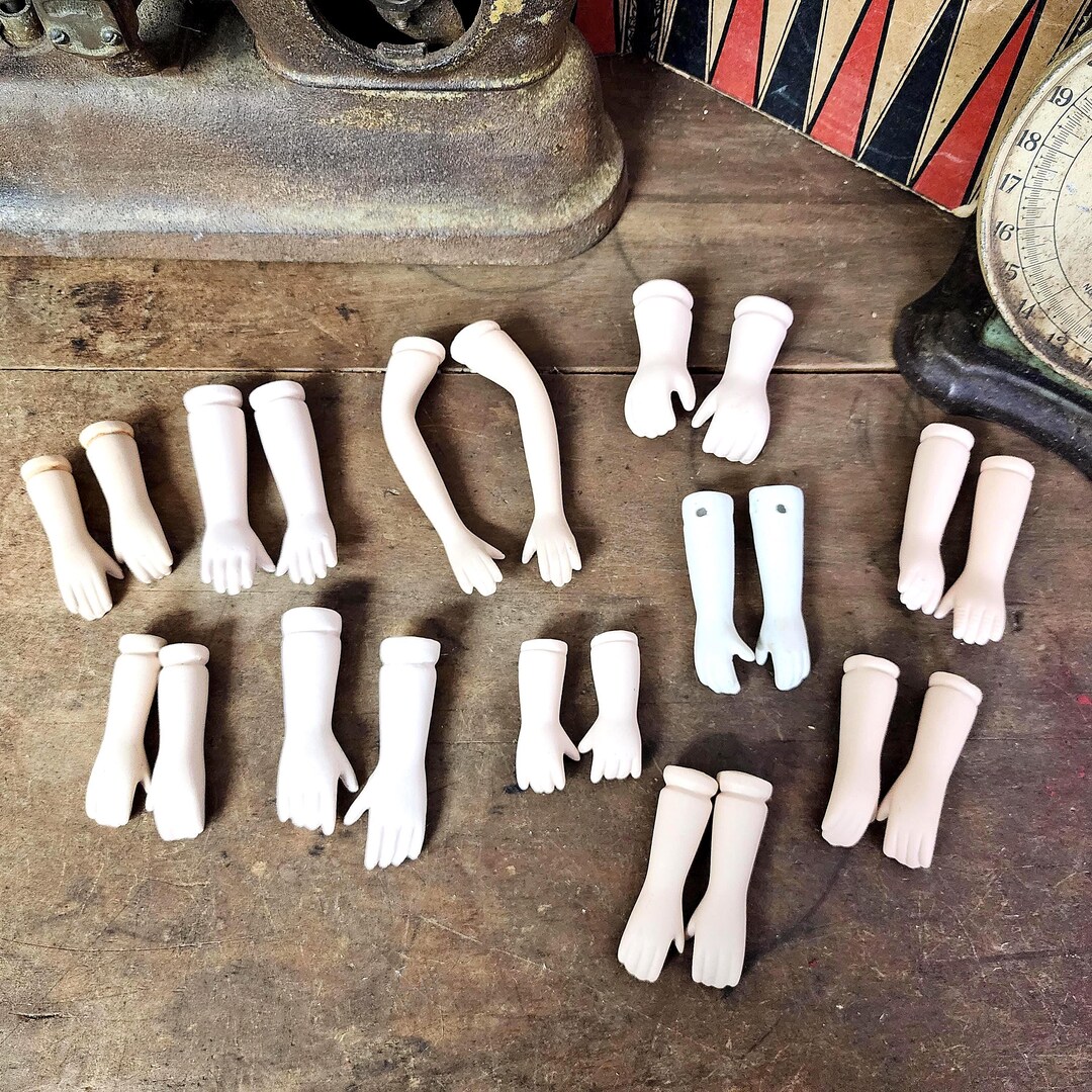 Vintage Ceramic Doll Arms, 11 Pairs, Mixed Sized Doll Arm Pairs ...
