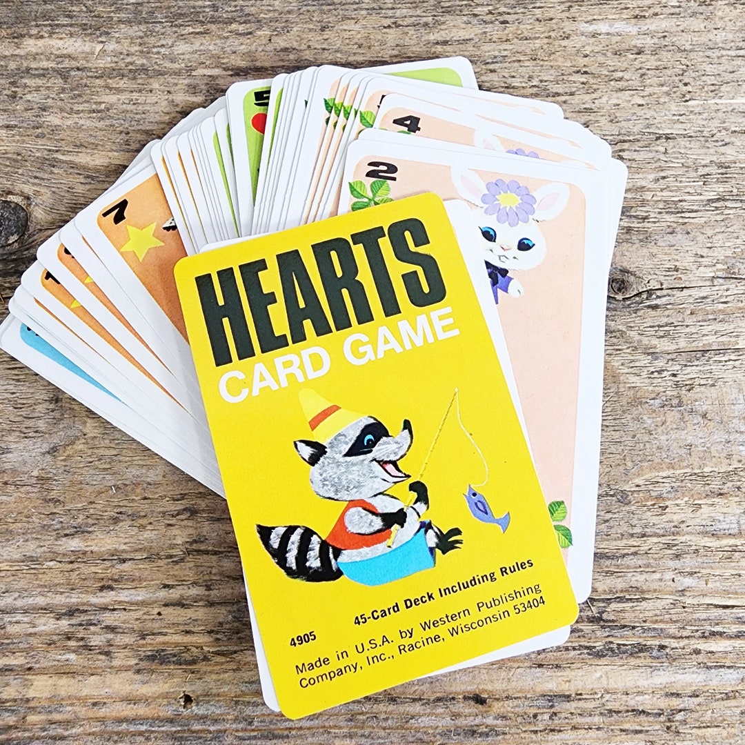 Vintage Hearts Card Game, Full Set, No Box, Used Like New, Animal ...