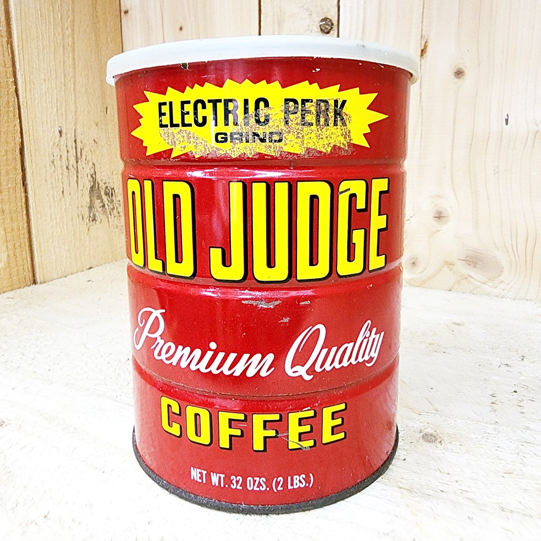 Vintage Old Judge Coffee Can, Heavy Rust and Age, 32 Ozs Size, Coffee ...