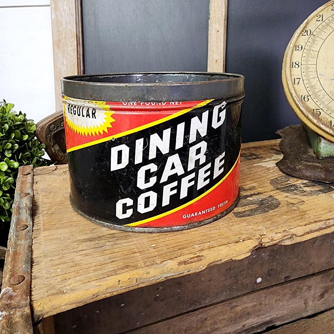 Vintage Dining Car Coffee Tin No Lid, Collectible, Vintage Coffee Shop ...