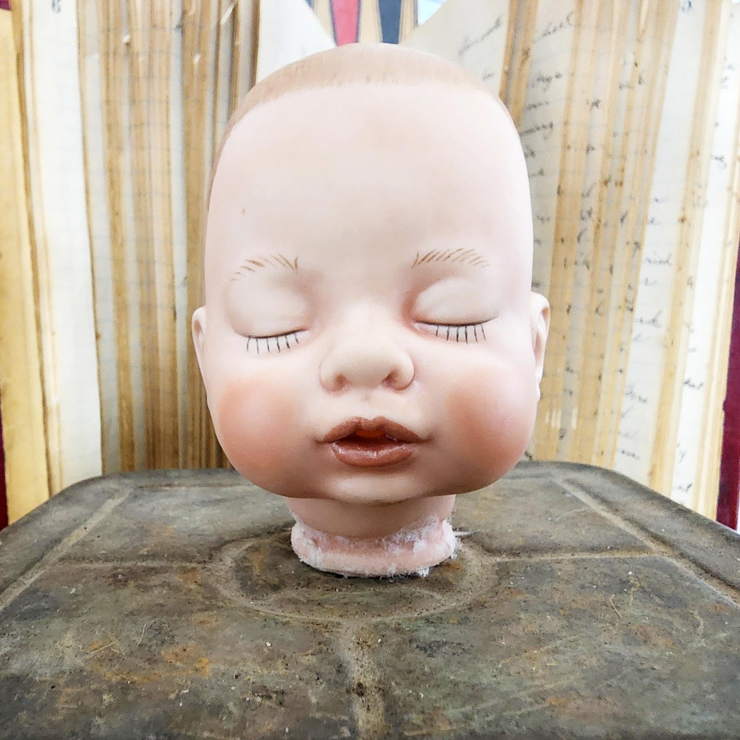 Ceramic Timothy Doll Head, Number 648 Doll Head, 3 1/2 Inches Tall ...