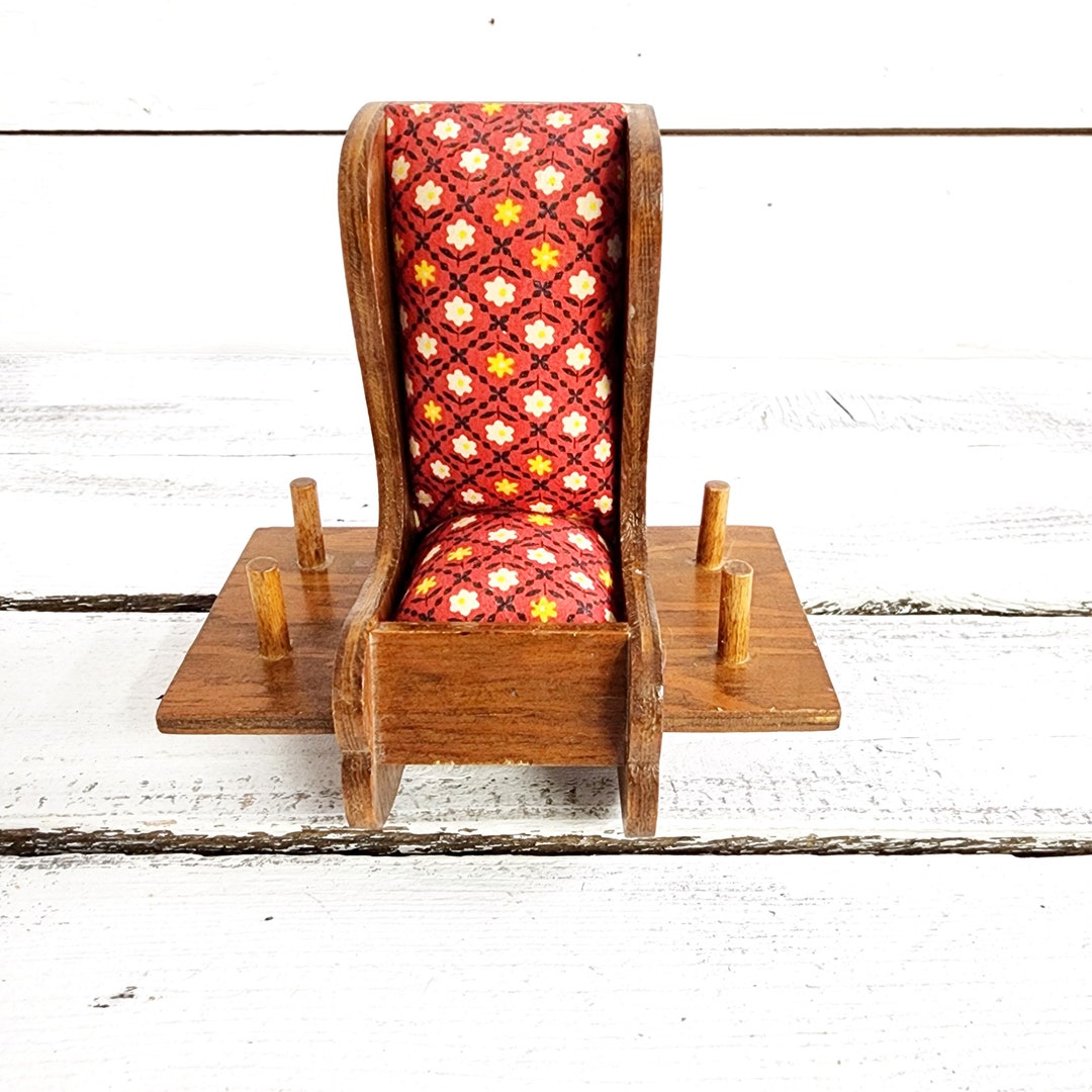 Vintage Rocking Chair Pin Cushion and Accessories Holder, Sewing ...