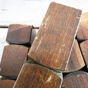 Salvaged MCM Wood Spindle Pieces, Set of Four, Mixed Sizes, Wood ...