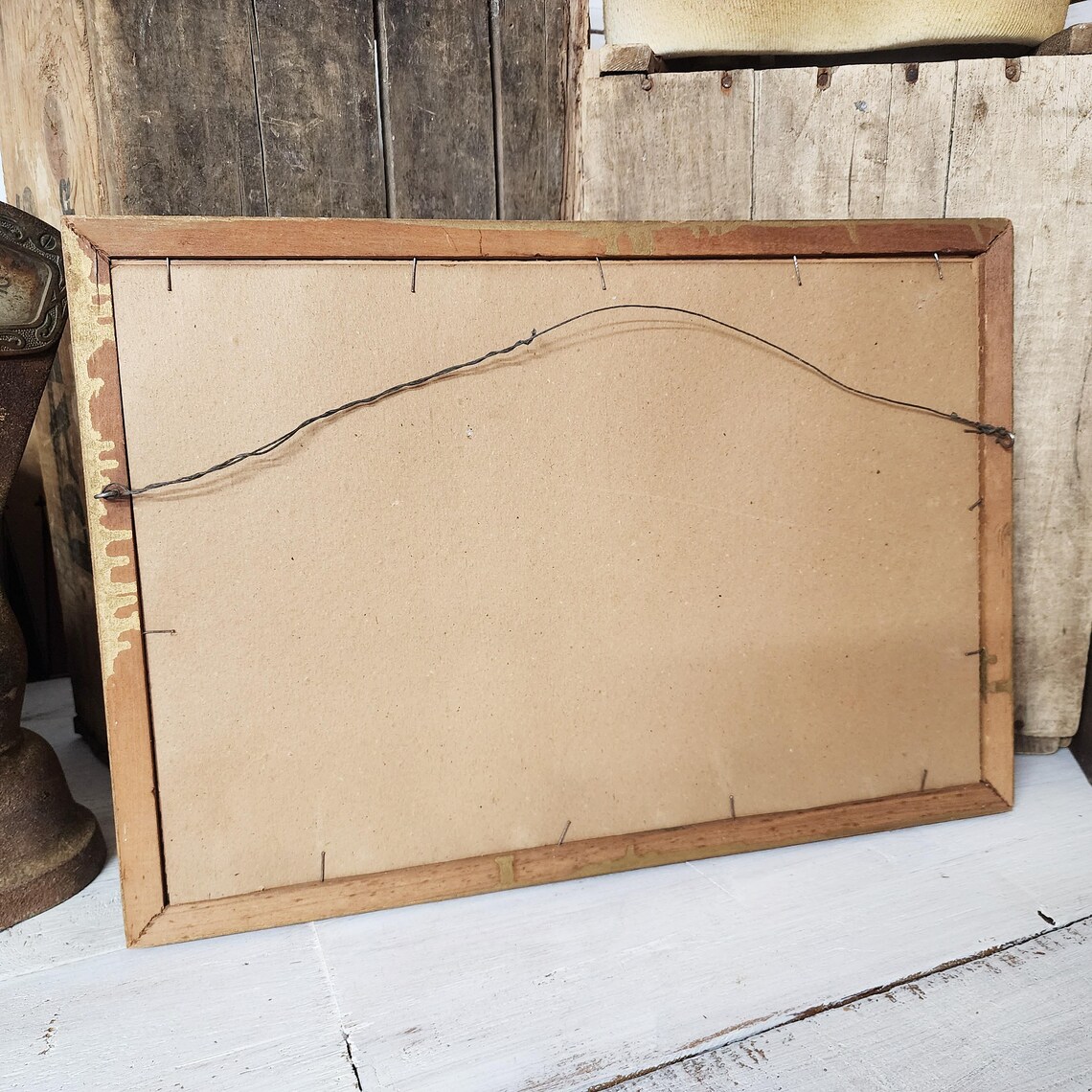 Vintage Framed Scenery Print With Glass Front, Dated 1912, Vintage ...