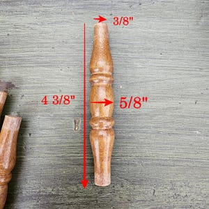 Small Salvaged Wood Spindles Set of 15, Skinny Spindles, Supplies, 4 3/ ...