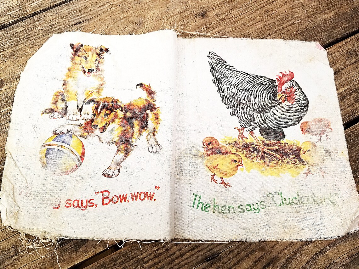 1959 Cloth Book of Farm Animals Whitman Publishing Vintage - Etsy