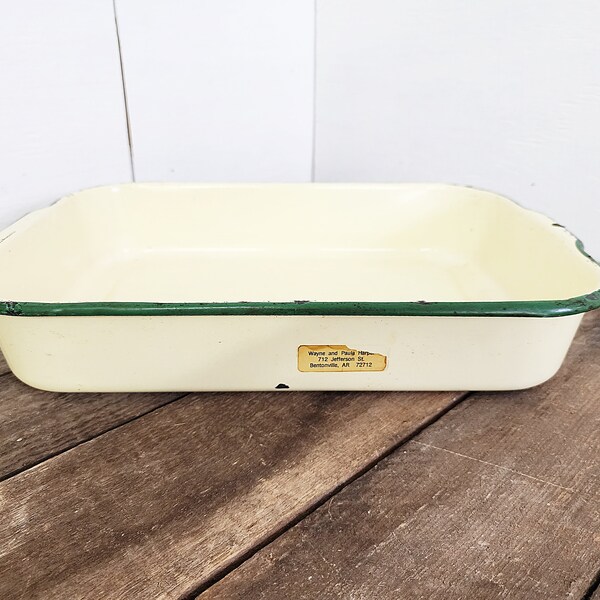 Yellow Enamel Pan - Etsy