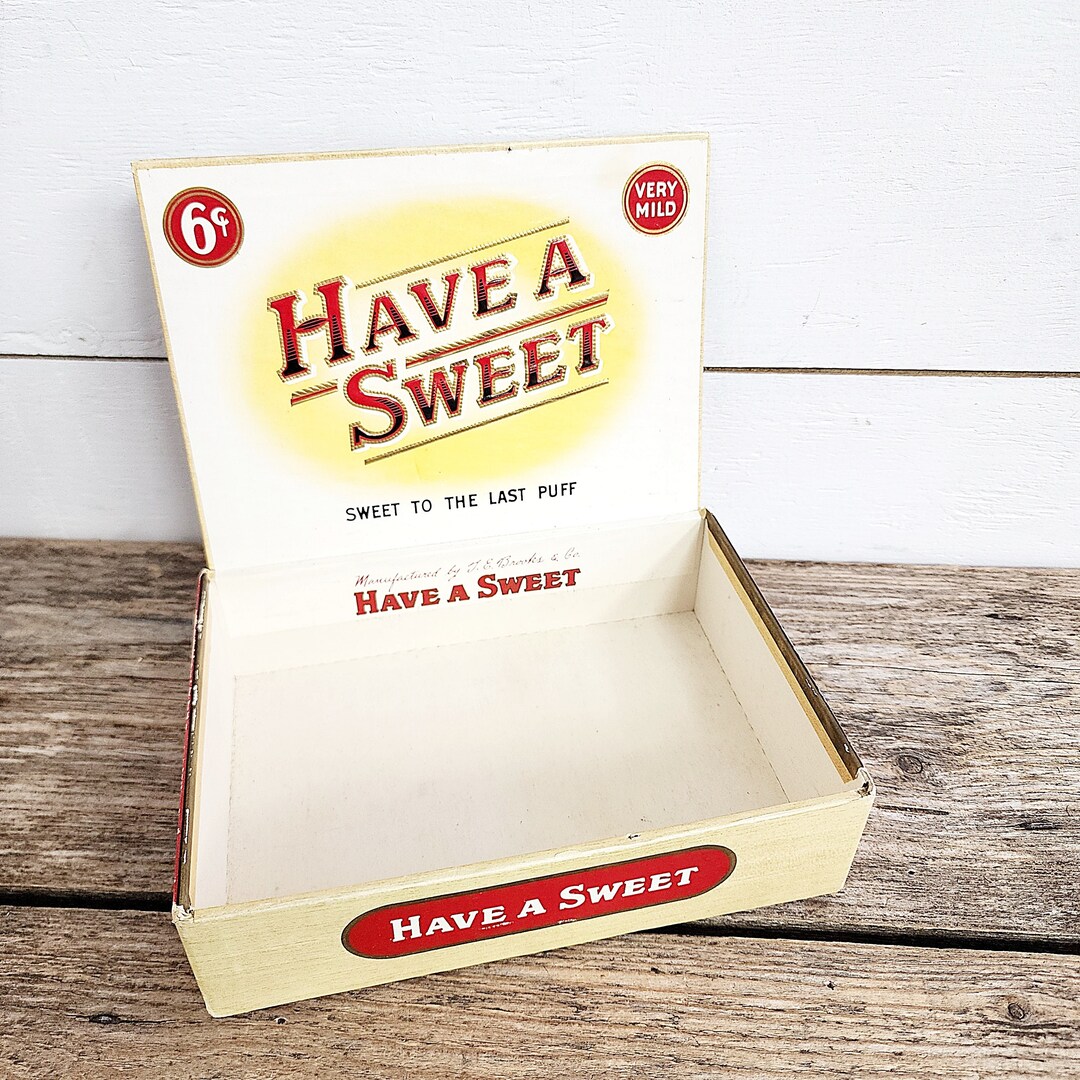 Vintage Have a Sweet Cigar Box T.E. Brooks and Co. Cardboard - Etsy