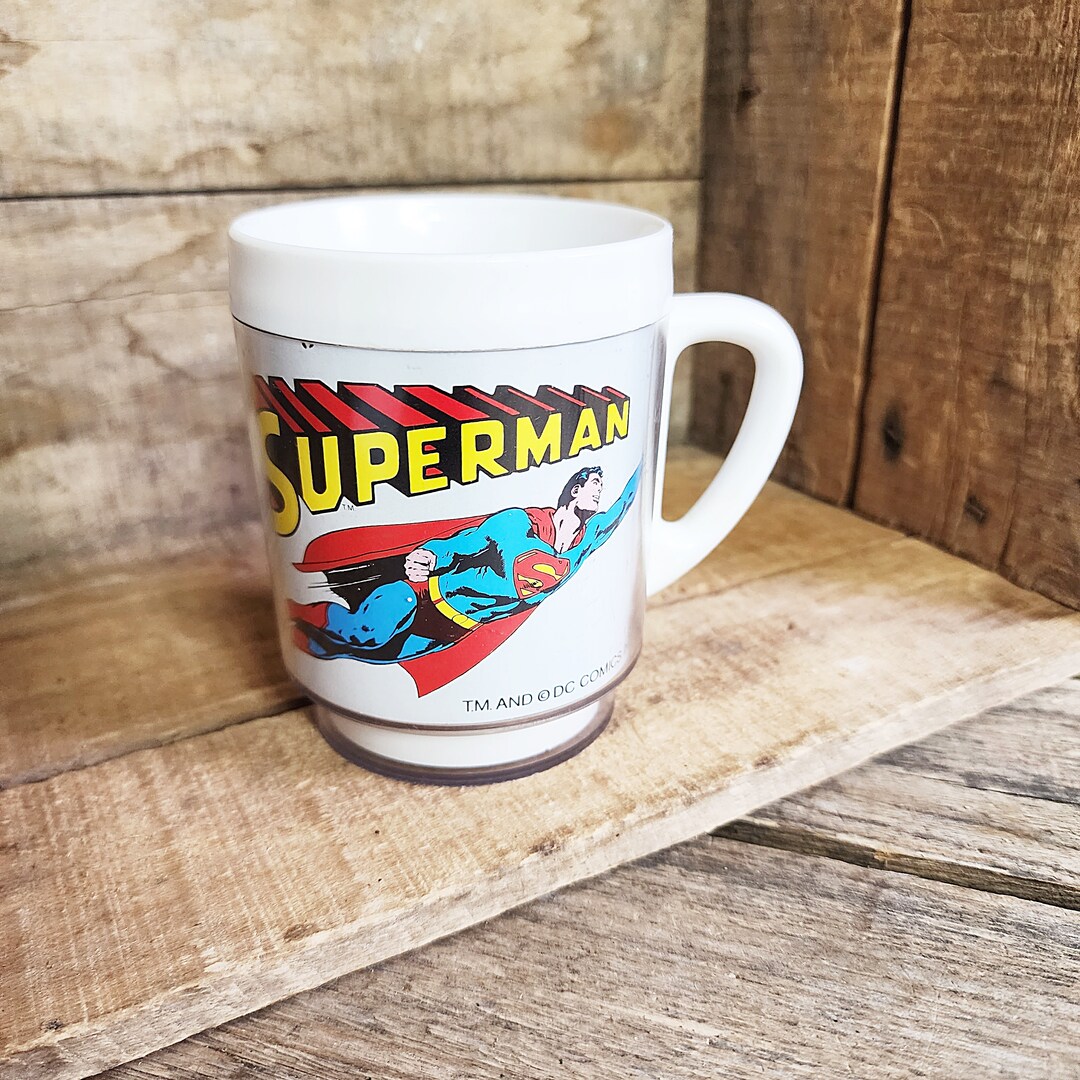 Vintage DC Comics Superman Plastic Cup/mug, Christopher Reeve ...