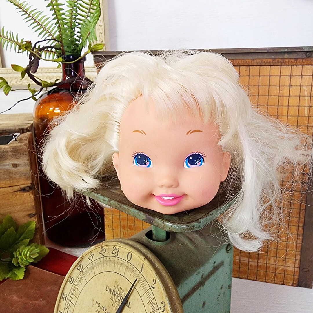 Vintage 1993 Jennie Gymnast Doll Head, Vintage Mattel Doll Head ...