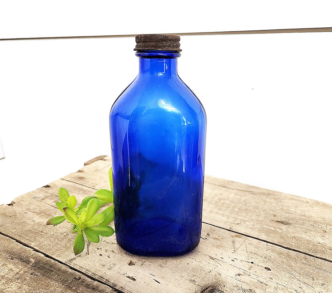 Vintage Phillips Cobalt Blue Bottle, Genuine Phillips Made in USA ...