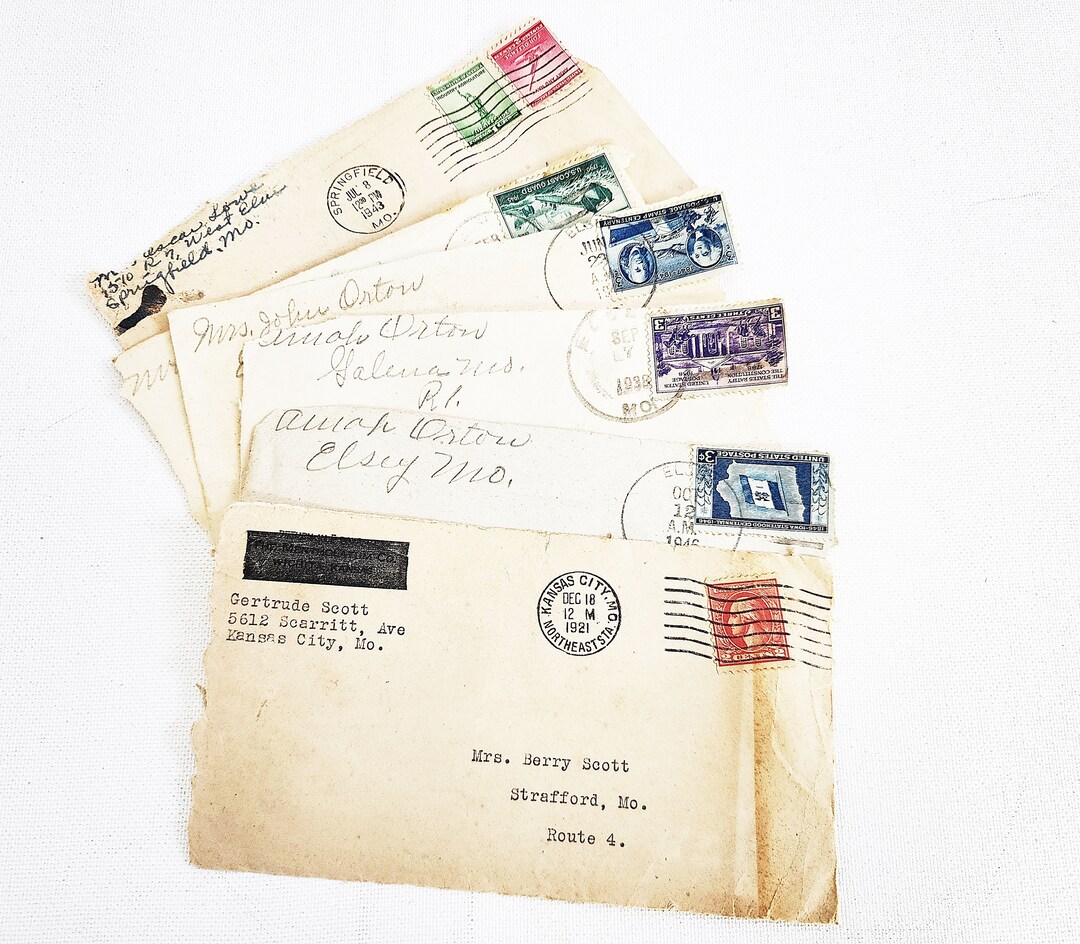 Set of Six Old Envelope Fronts Fronts Only 1920's - Etsy