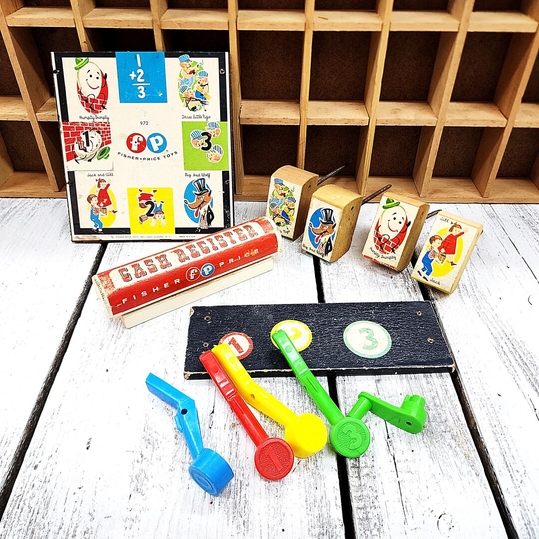 Vintage Fisher Price Cash Register Parts and Pieces, Salvaged Pieces ...