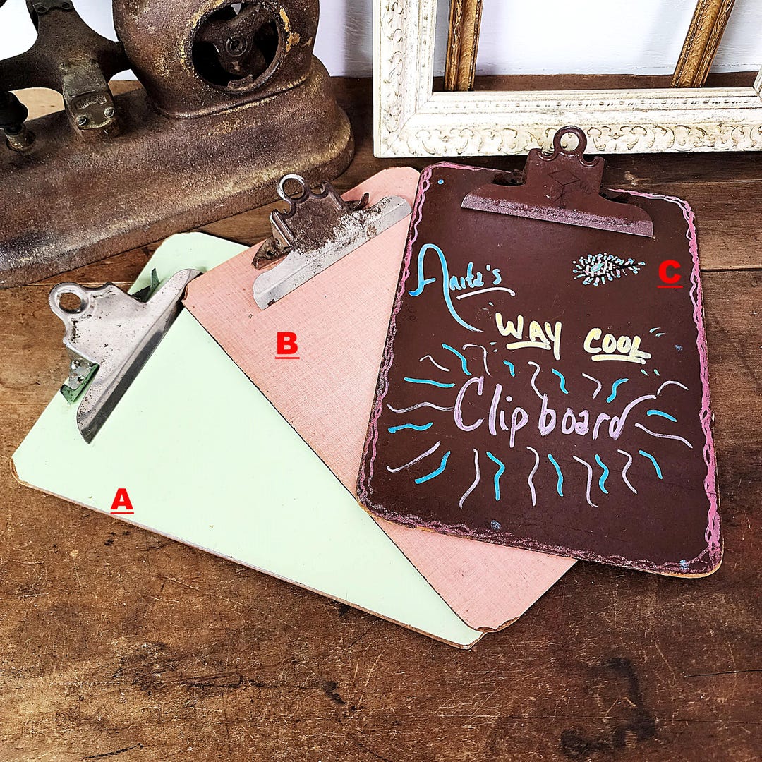 Choice Vintage Clipboard, Used Aged Clipboard, Vintage Office or School ...