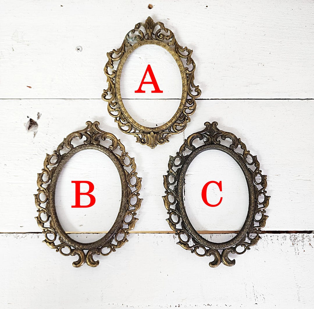 Choice Vintage Made in Italy Metal Frame, Ornate Metal Frame, No ...